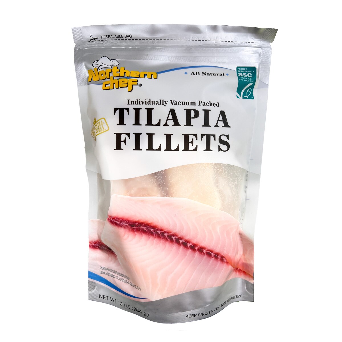View: All Natural Frozen Tilapia Fillets (10oz)