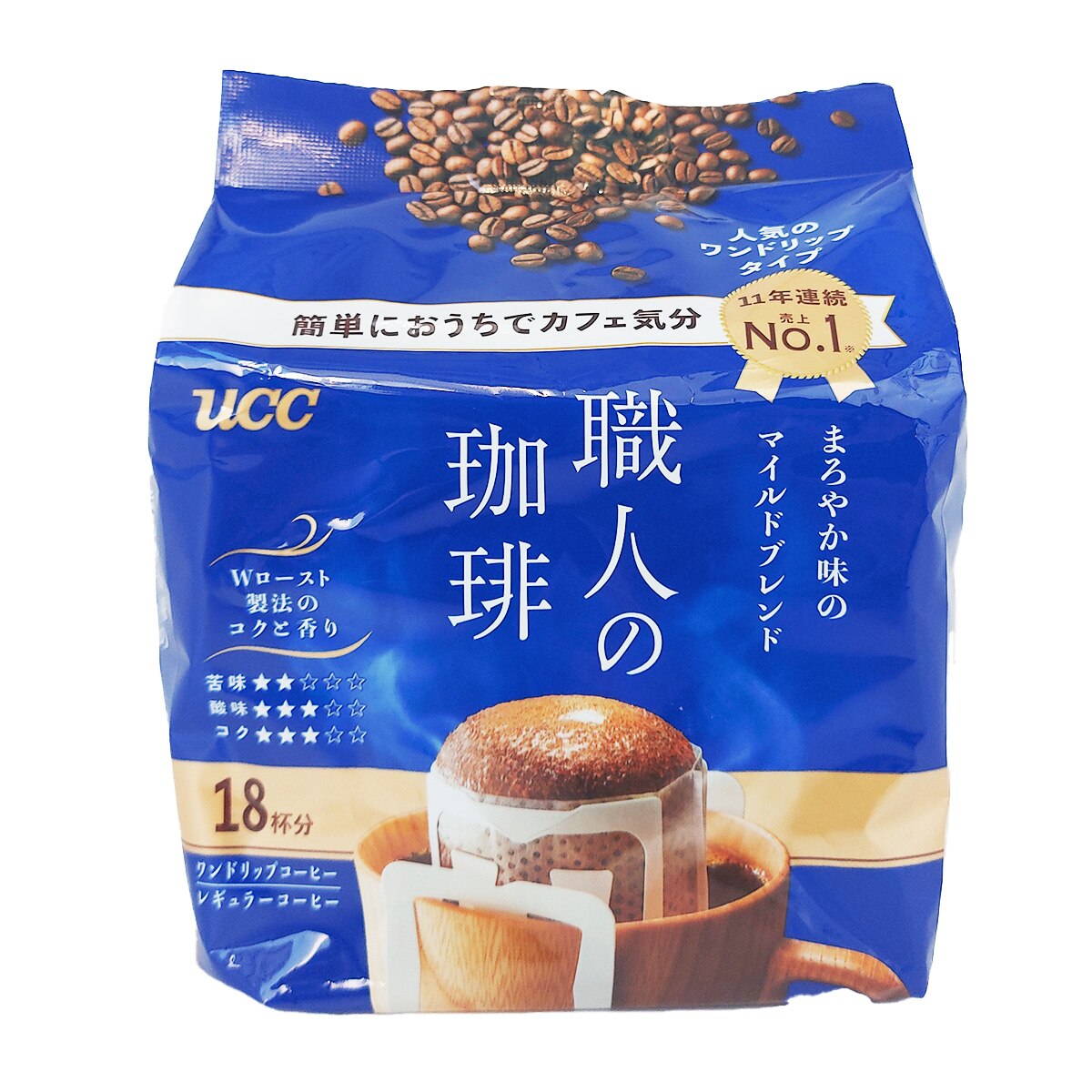 View: UCC One-Drip Coffee Mild Blend with Mellow Taste(18x0.24oz)