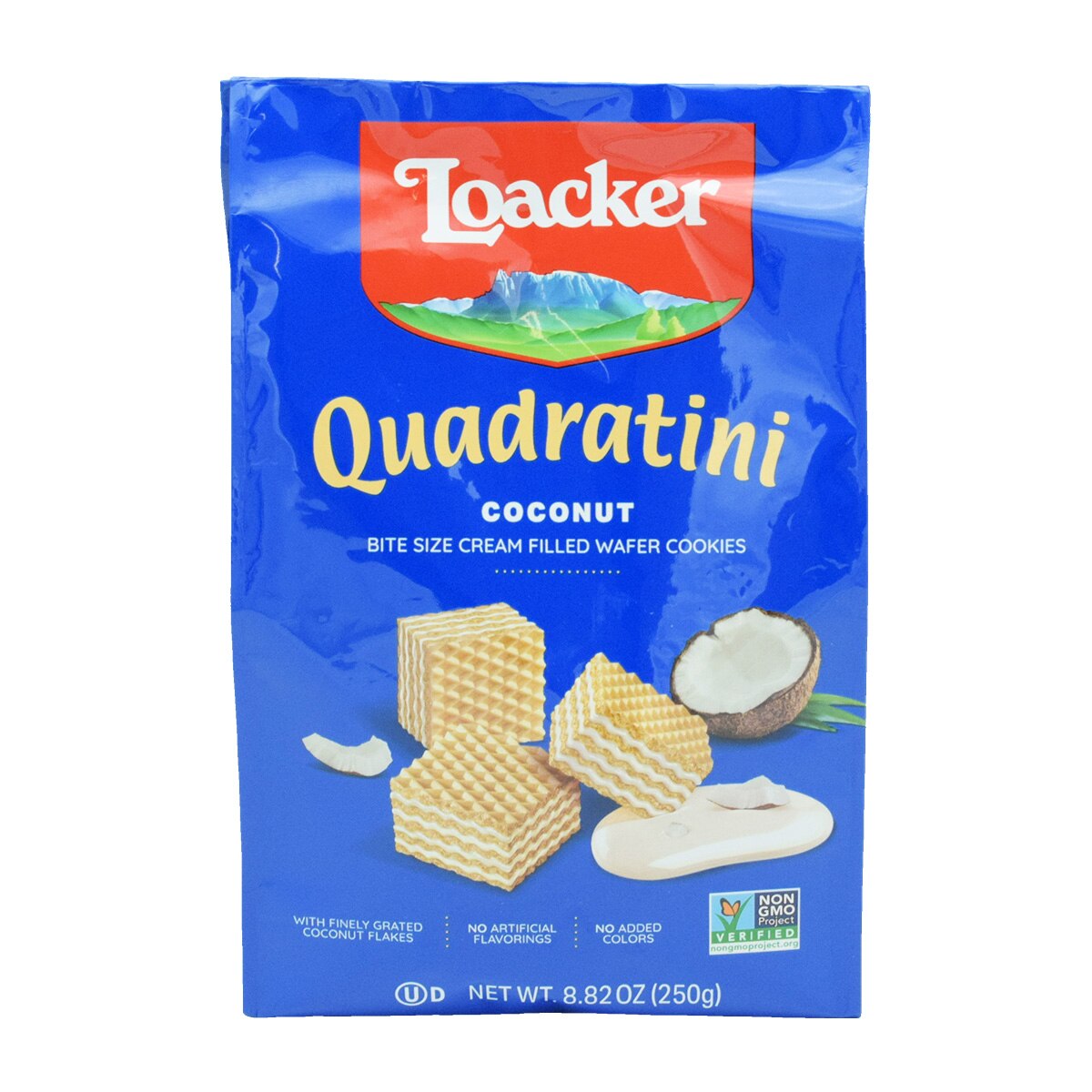 View: Loacker Quadratini Wafer Cookies - Coconut Flavor (8.82oz)