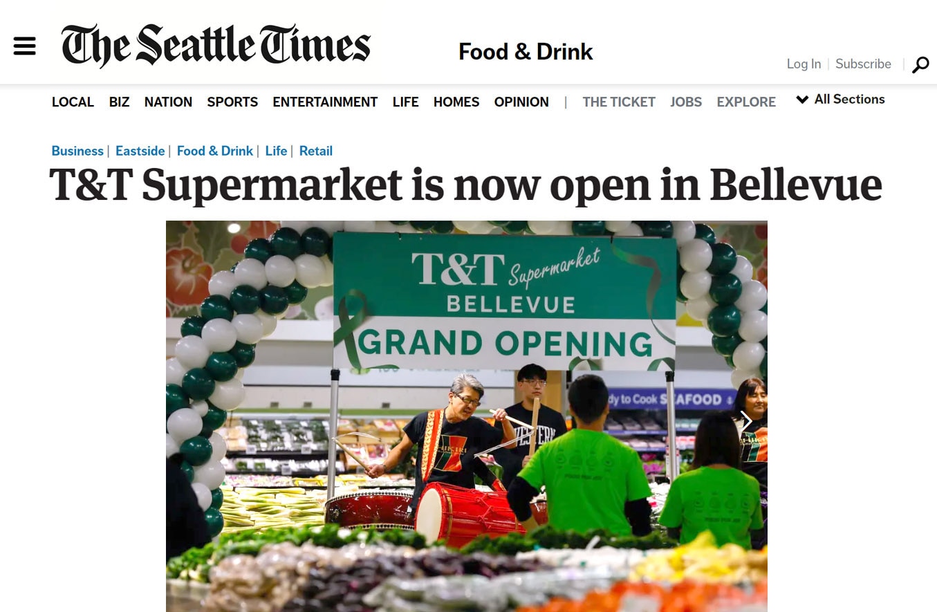 T&T Supermarket is now open in Bellevue