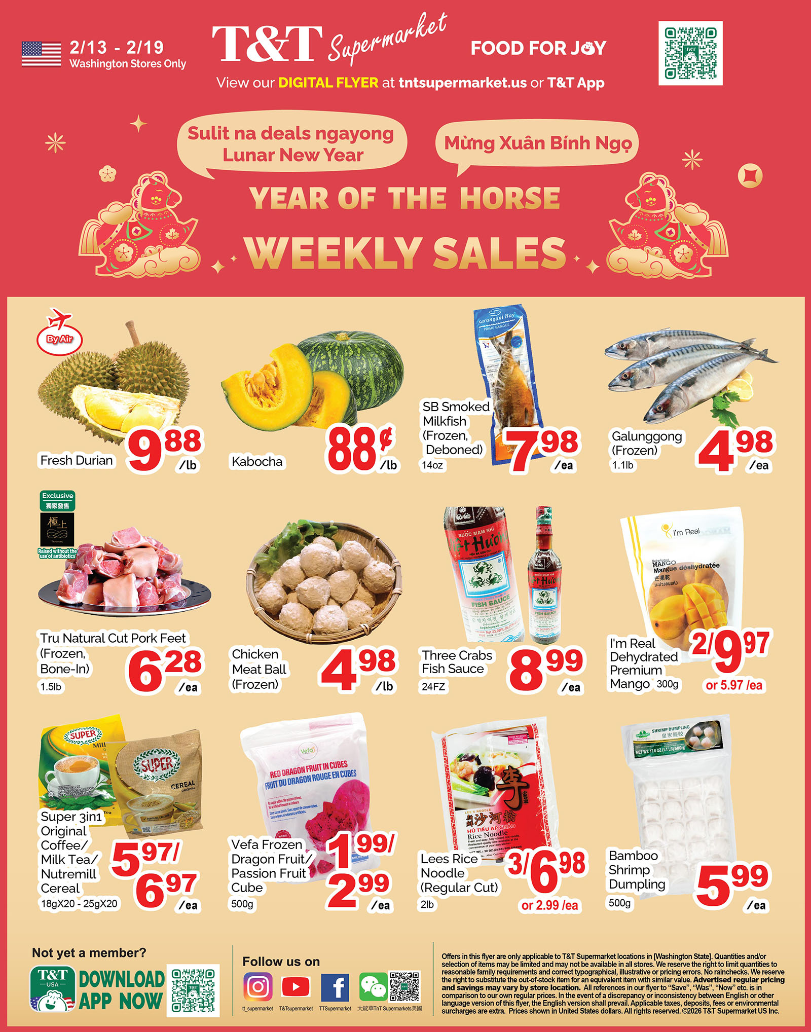 Weekly special promotion In-store flyer